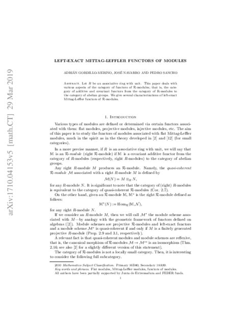 Pdf Reflexivity Of Functors Of Modules