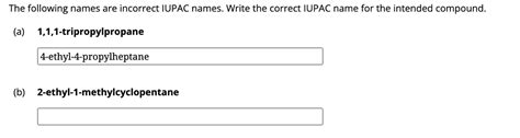 Answered The Following Names Are Incorrect Iupac… Bartleby