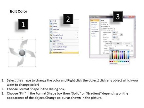Presentation Diverging Process Arrow Chart Steps Cycle PowerPoint Slides