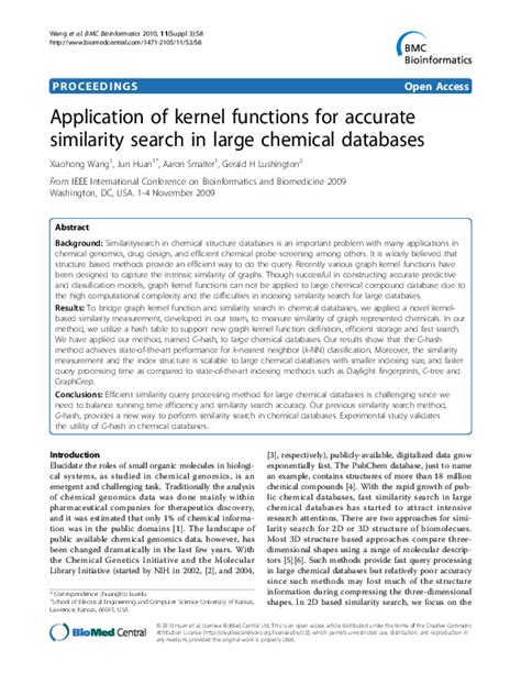 pdf application of kernel functions for accurate similarity search in