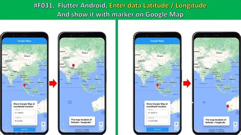 f031 flutter android enter data latitude longitude and show it