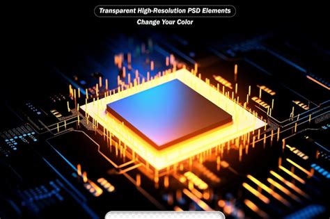 Premium Psd Electronic Circuit Board Close Up
