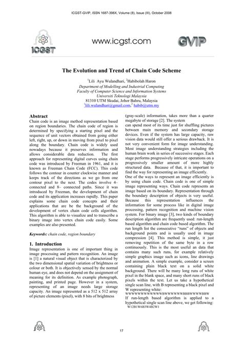 Pdf The Evolution And Trend Of Chain Code Scheme