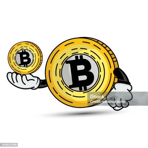 비트 코인 마스코트 만화 캐릭터 그림 플랫 스타일 디자인 템플릿 벡터 개에 대한 스톡 벡터 아트 및 기타 이미지 개 개념 개념과 주제 Istock