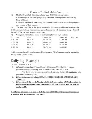 Fillable Online Daily Log Example Quia Fax Email Print PdfFiller