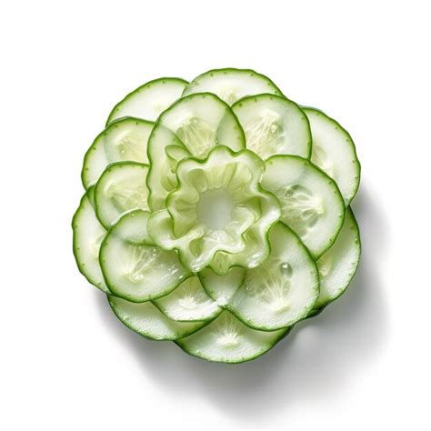 Premium Ai Image Fresh Cucumber Slices