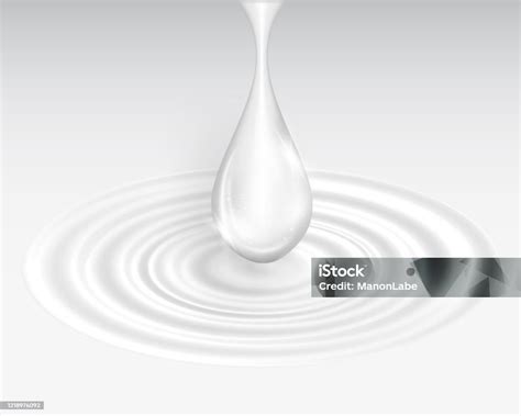 우유 유제품 화이트 스며드는 드롭 또는 크림 미용 제품 화이트 잔물결 배경에 격리 광고 포스터 라벨에 대한 벡터 장식 도면