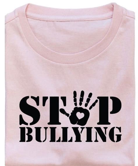 Anti Bullying Tee Stop Bullying Hand Print Etsy