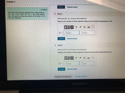 Solved Problem 3 Part A What Is The Charge Q1 Express Your Chegg Com