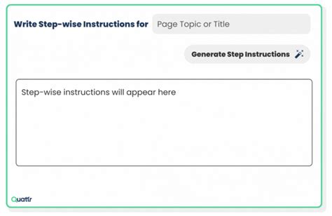 Free AI Step By Step Instructions Generator Quattr