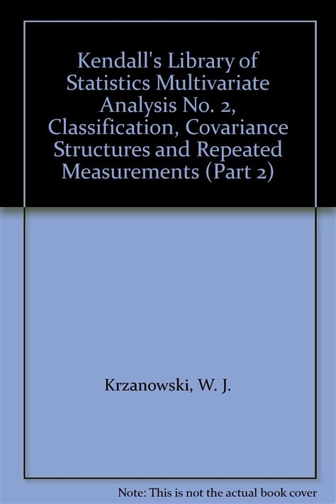 Buy Multivariate Analysis Classification Covariance Structures And