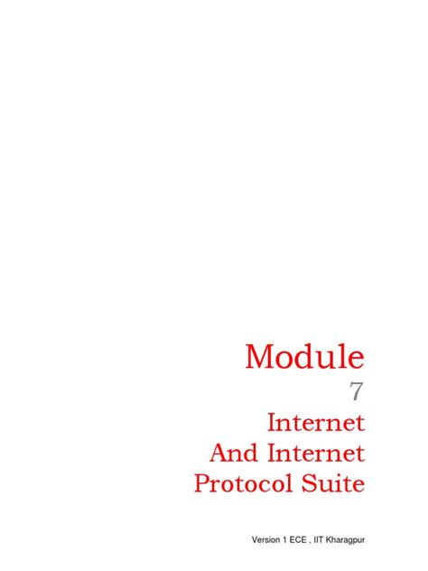 internet and internet protocol suite version 1 ece iit kharagpur