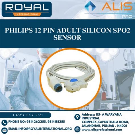 Philips 12 Pin Adult Silicon Spo2 Sensor At ₹ 1600 Pulse Oximeter Sensor And Probe In Jalandhar