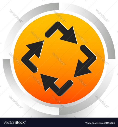 Circular Arrows Icon Rotating Clockwise Royalty Free Vector
