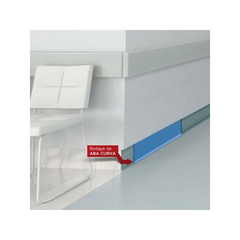 Rodapé Vinílico Dipiso Fortress White 7cm