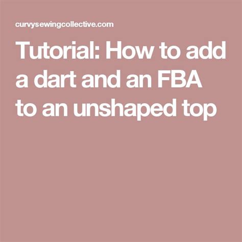 Tutorial How To Add A Dart And An FBA To An Unshaped Top Broken Finger Tutorial Fingernails