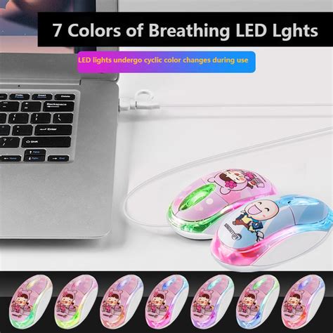 Wired Mouse Computer Mouse Gaming Mouse Type C Mouse Usb C Mice Ergonomic 3 Buttons 1000dpi For