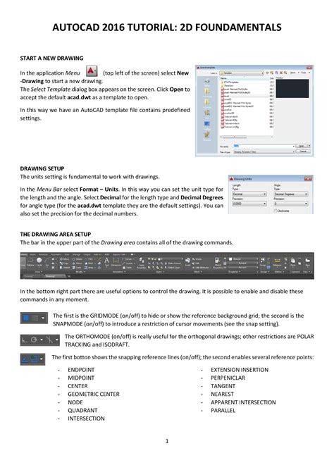 Autocad Tutorial V AUTOCAD TUTORIAL D FOUNDAMENTALS START A NEW DRAWING In The