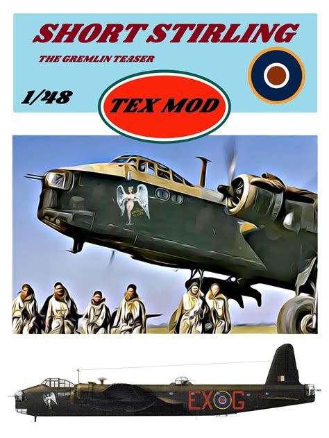 1 48 Short Stirling Gremlin Teaser Paper Model Ecardmodels