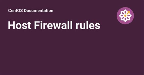 Iptables Centos Documentation