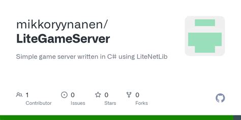 GitHub Mikkoryynanen LiteGameServer Simple Game Server Written In C Using LiteNetLib