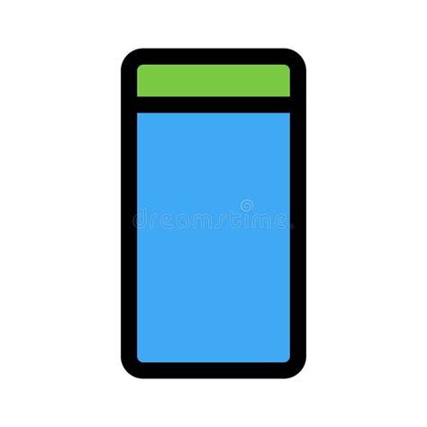Mobile Icon Line Isolated On White Background Black Flat Thin Icon On