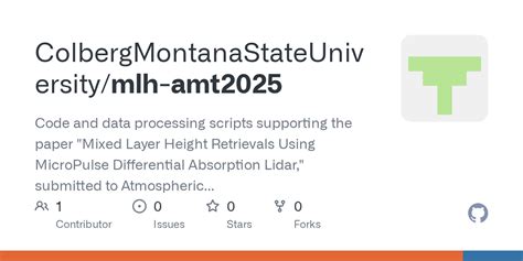 Github Colbergmontanastateuniversitymlh Amt2025 Code And Data Processing Scripts Supporting