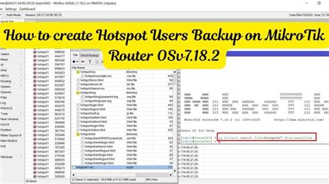 How To Create Hotspot Users Backup On Mikrotik Router Osv7182 Jasim Uddin