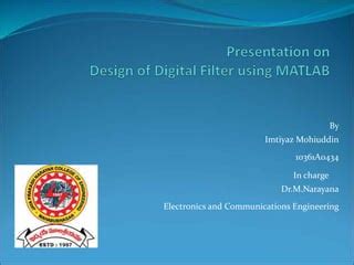 Design Of Filters PPT PPTX Digital Audio Computer Software And Applications