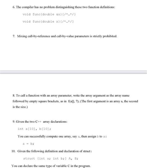 Solved 6 The Compiler Has No Problem Distinguishing These
