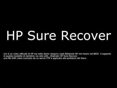 Solved HP Client Security Sure Recover HP Support Community 6637554