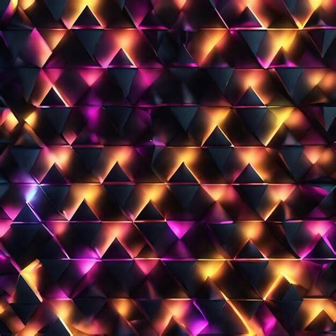 Premium Photo Abstract Pattern Of Glowing Geometric Triangles Loop
