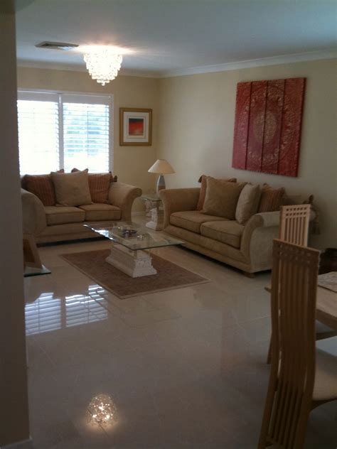 Th Tiling 600mm X 600mm Floor Tiles Laid In Lounge Dining Room