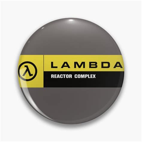 Half Life Lambda Complex Reactor Complex Signage Yellow 16 Cs Pin