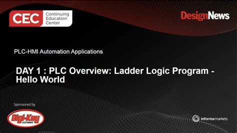 Plc Hmi Automation Applications Day 1 Digikey