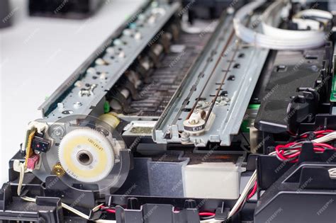 Premium Photo Disassembled The Printer On White Background