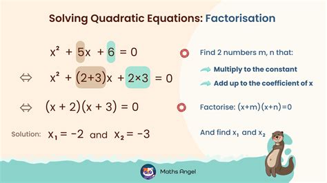 Solving Quadratic Equations By Factorising Math Angel