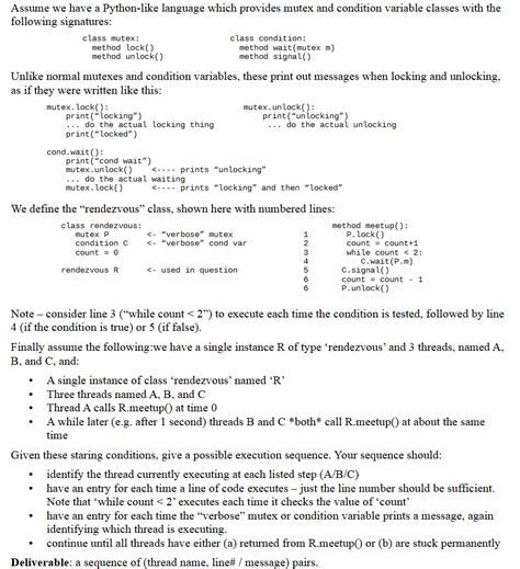 Assume We Have A Python Like Language Which Provides