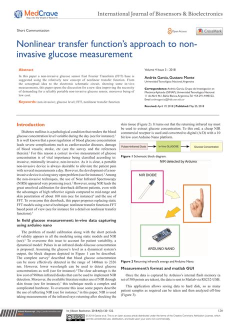 pdf nonlinear transfer function s approach to non invasive glucose