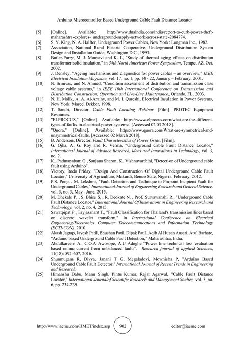 Arduino Microcontroller Based Underground Cable Fault Distance Locator