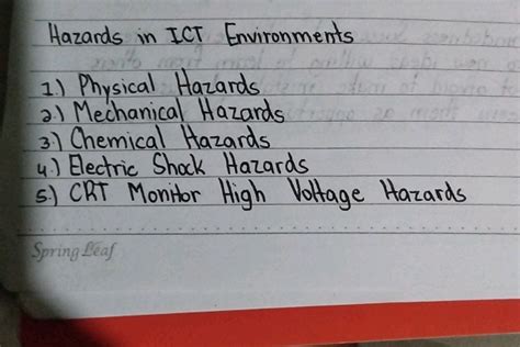 Hazards In ICT Environments 1 Physical StudyX