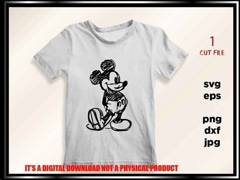 Sketch SVG Mouse SVG DXF Png Layered Cut File Cricut Designs Silhouette Cameo Party Supply