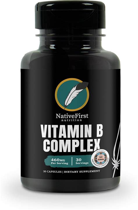 Amazon.com: NativeFirst Vitamin B Complex Capsules (30 Servings, 460 mg ...