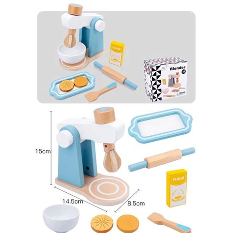 Blender Toy Wooden Stimulation Kitchen Toy Mixer Blender Kitchen Playset Shopee Philippines