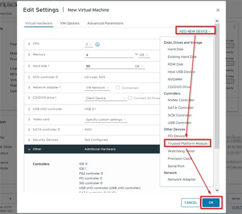 Tab And Click On Add New Device Select The Trusted Platform Module Then