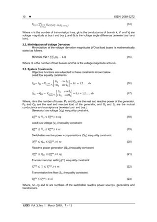 Wolf Search Algorithm for Solving Optimal Reactive Power Dispatch Problem | PDF