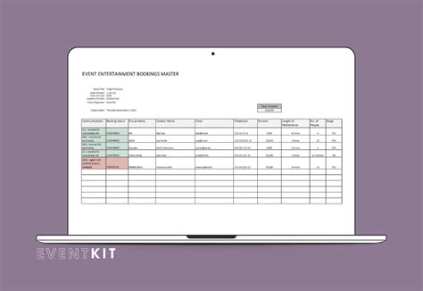 Event Kit Event Programming Template Bundle