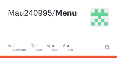 GitHub Mau Menu
