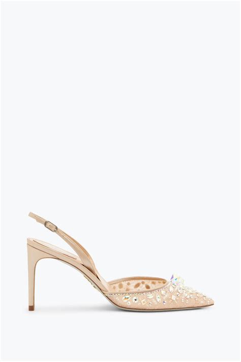 Jeweled Cinderella Nude Slingback 80 Rene Caovilla®