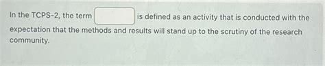 Solved In The Tcps 2 ﻿the Termis Defined As An Activity